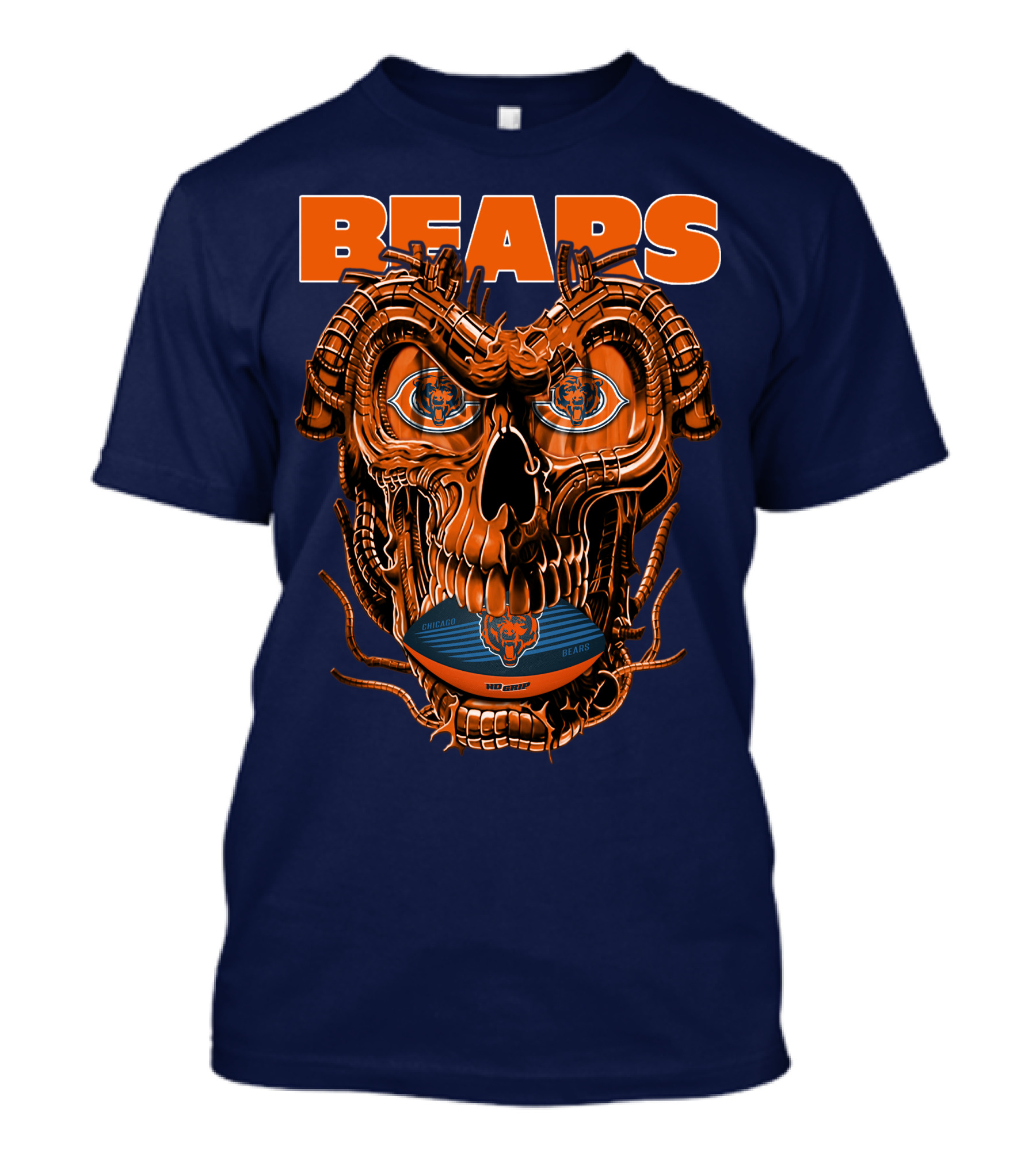 BEARS Dragonskull Football CHICAGO T-Shirt
