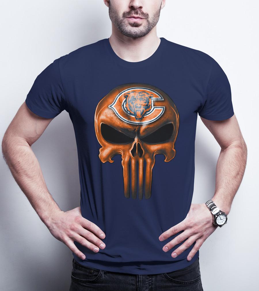 Skull Chicago Bears T-Shirt