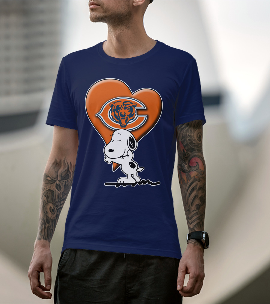 Snoopy Heart Chicago Bears NFL Fan T-Shirt