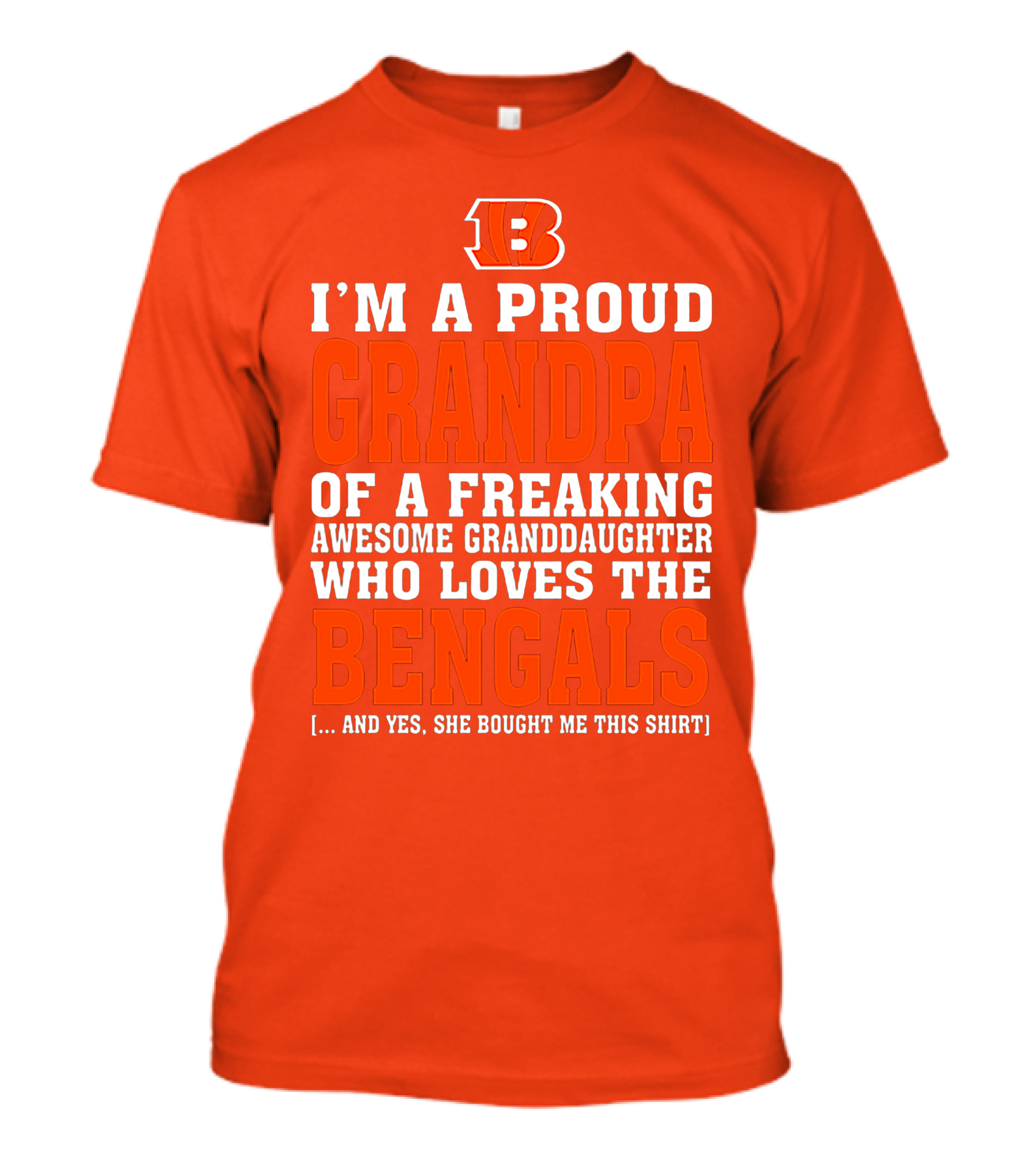 Cincinnati Bengals Proud Grandpa Of Awesome Granddaughter T-Shirt