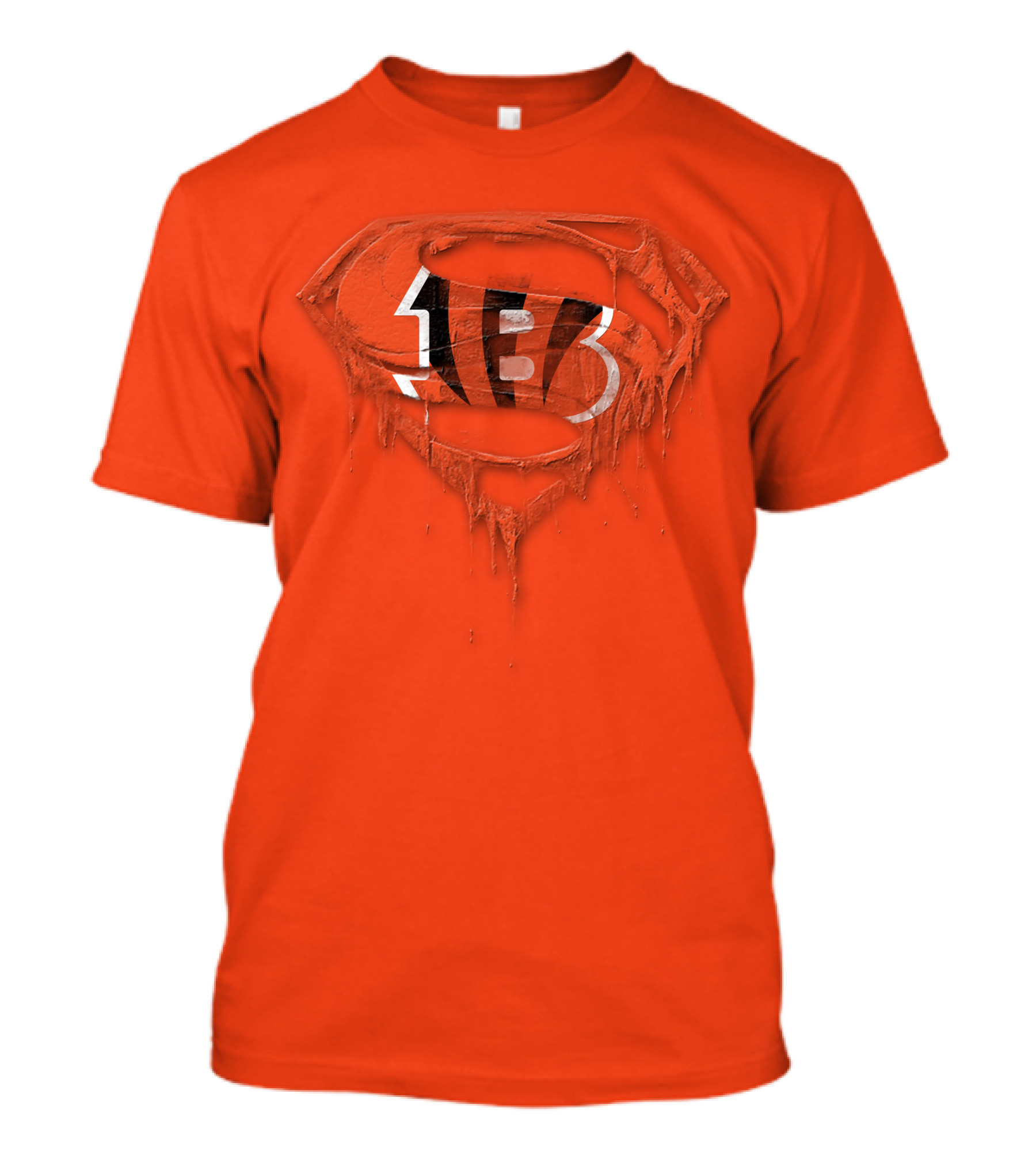 Cincinnati Bengals 57 Superhero Logo Melt Effect T-Shirt