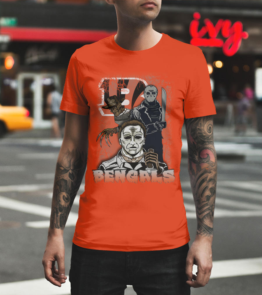 Cincinnati Bengals Horror Icons T-Shirt