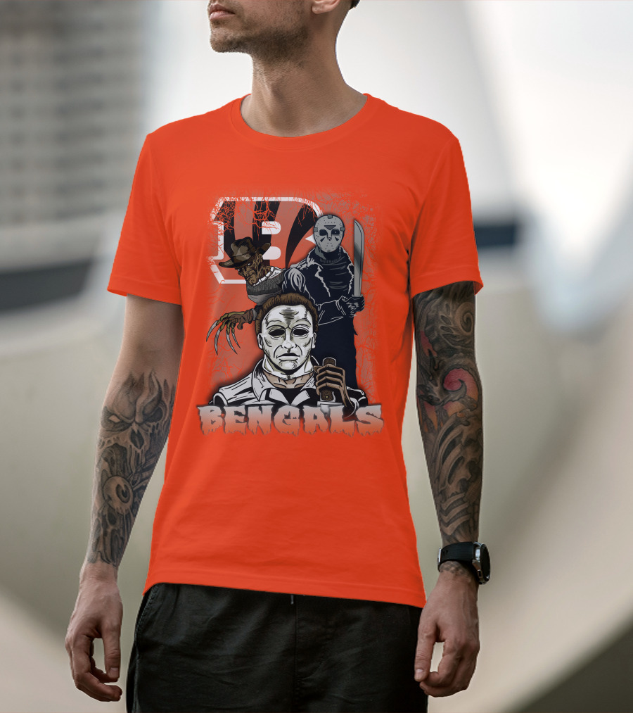 Cincinnati Bengals Horror Icons T-Shirt
