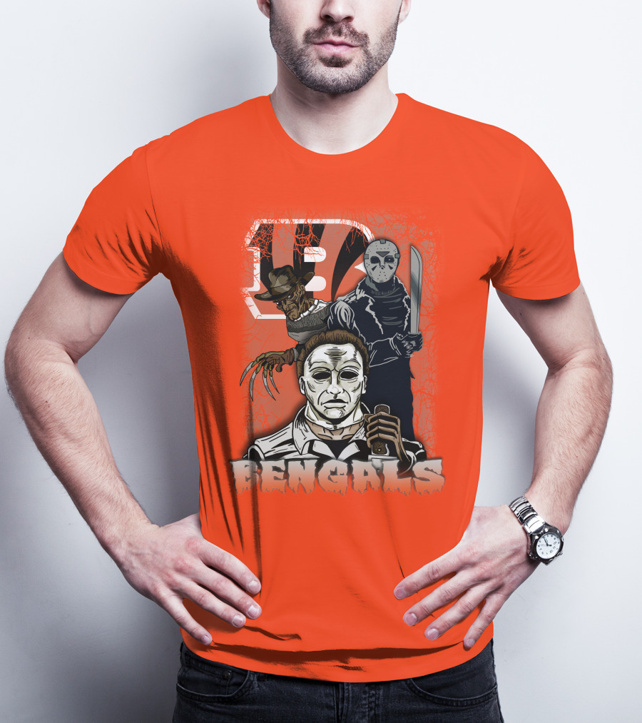 Cincinnati Bengals Horror Icons T-Shirt