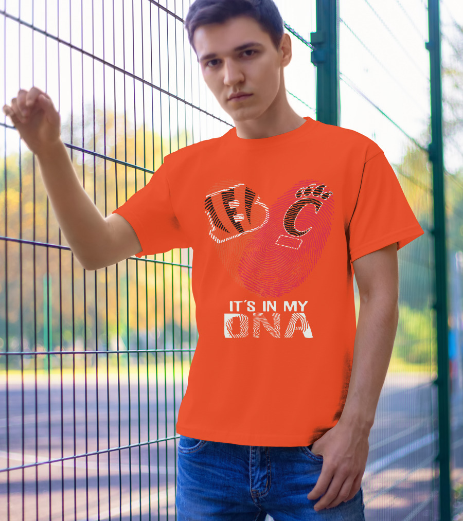 Cincinnati Bengals It's In My Dna Football Fan Heart T-Shirt