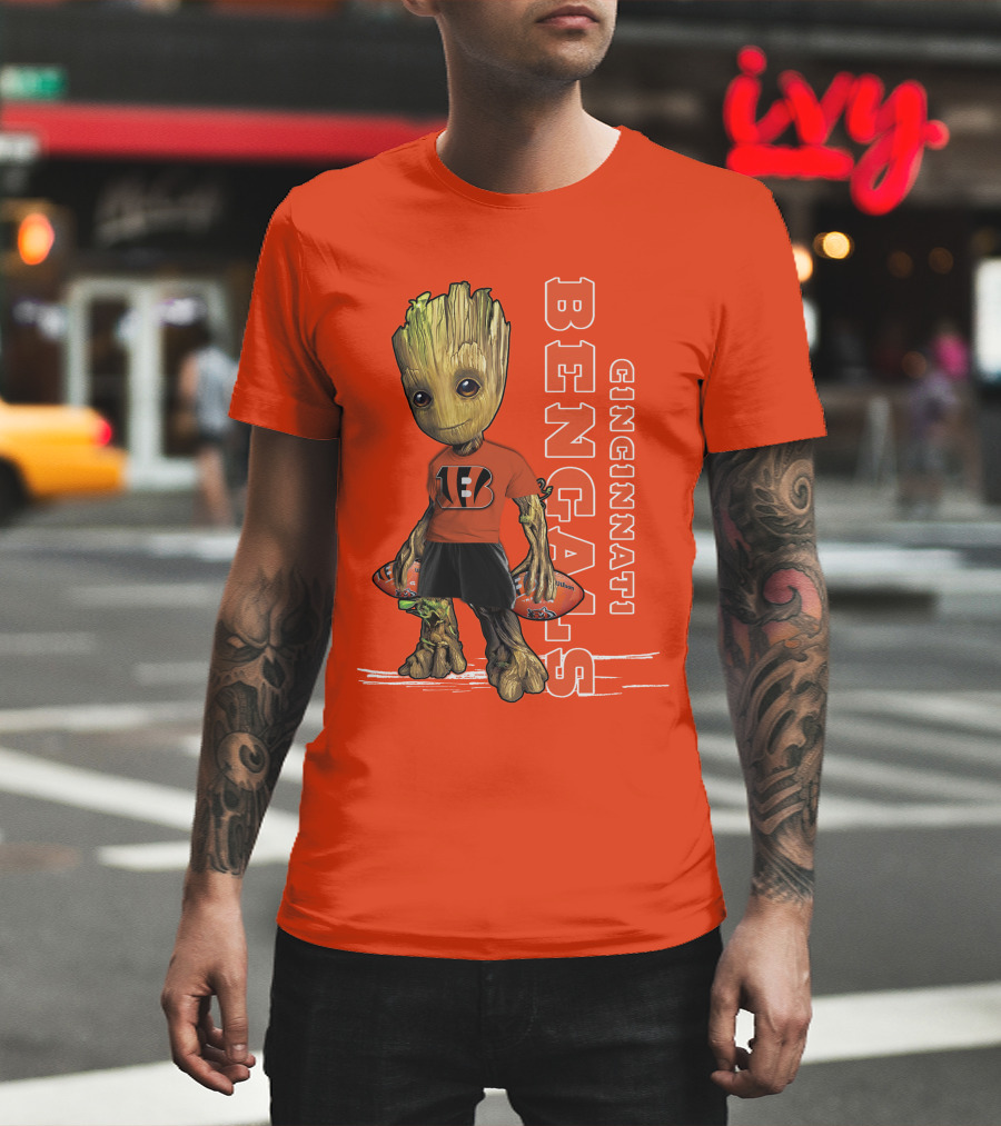 Groot V1 Cincinnati Bengals Football T-Shirt