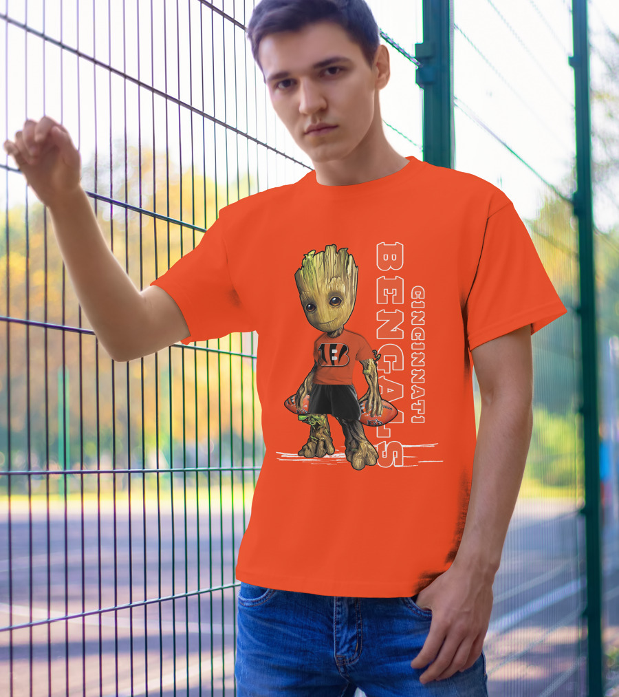 Groot V1 Cincinnati Bengals Football T-Shirt