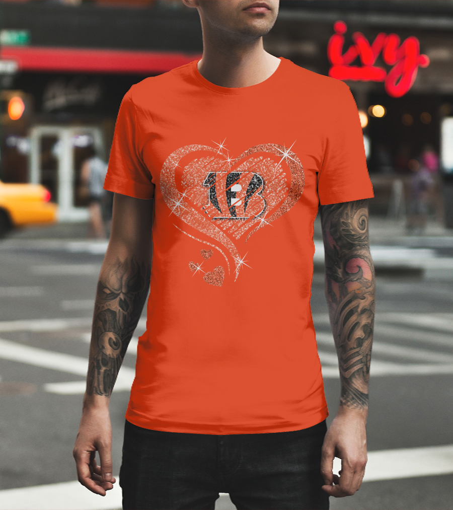 Heart Diamond Bengals Love T-Shirt
