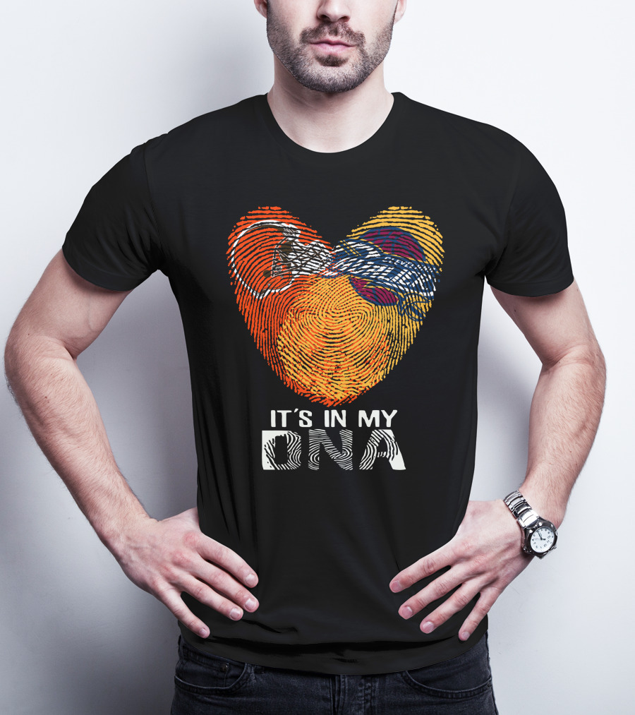 Cleveland Browns It's In My Dna Fingerprint Heart Helmet T-Shirt