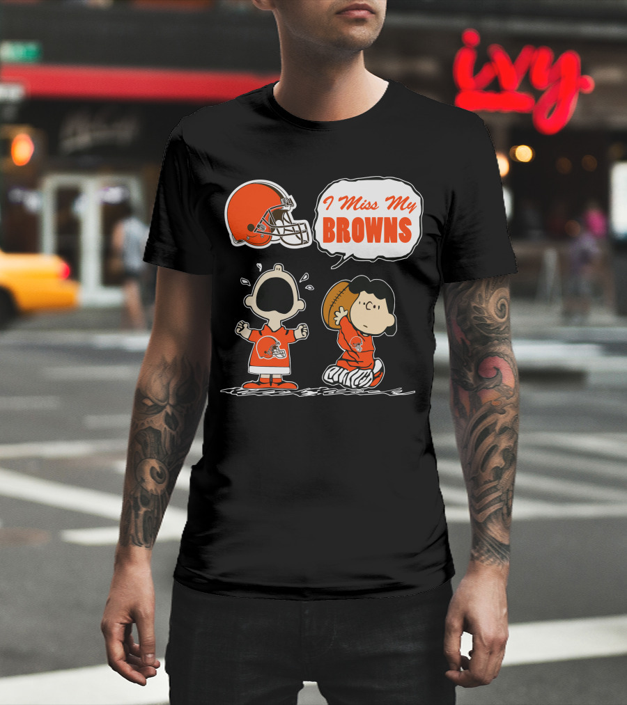 I Miss My Cleveland Browns 67 Football Fan Nostalgia T-Shirt