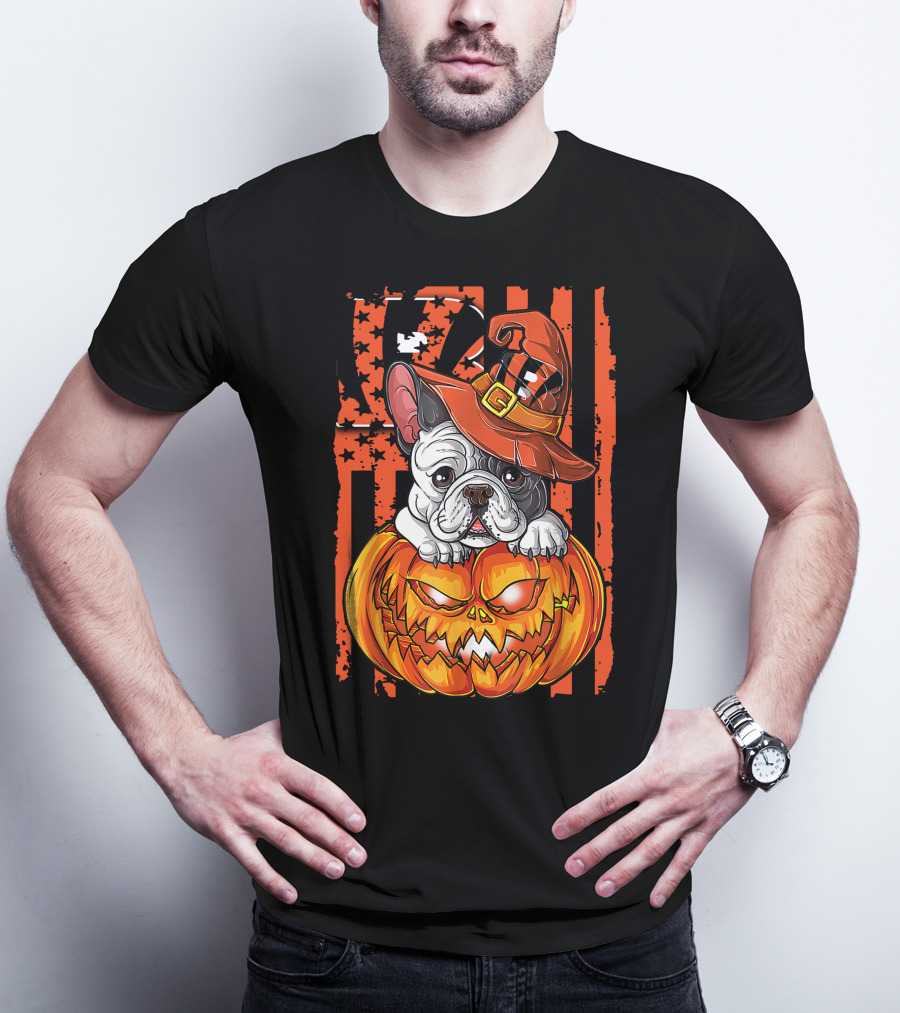 Hlw Bulldog Halloween Pumpkin Cincinnati Bengals T-Shirt