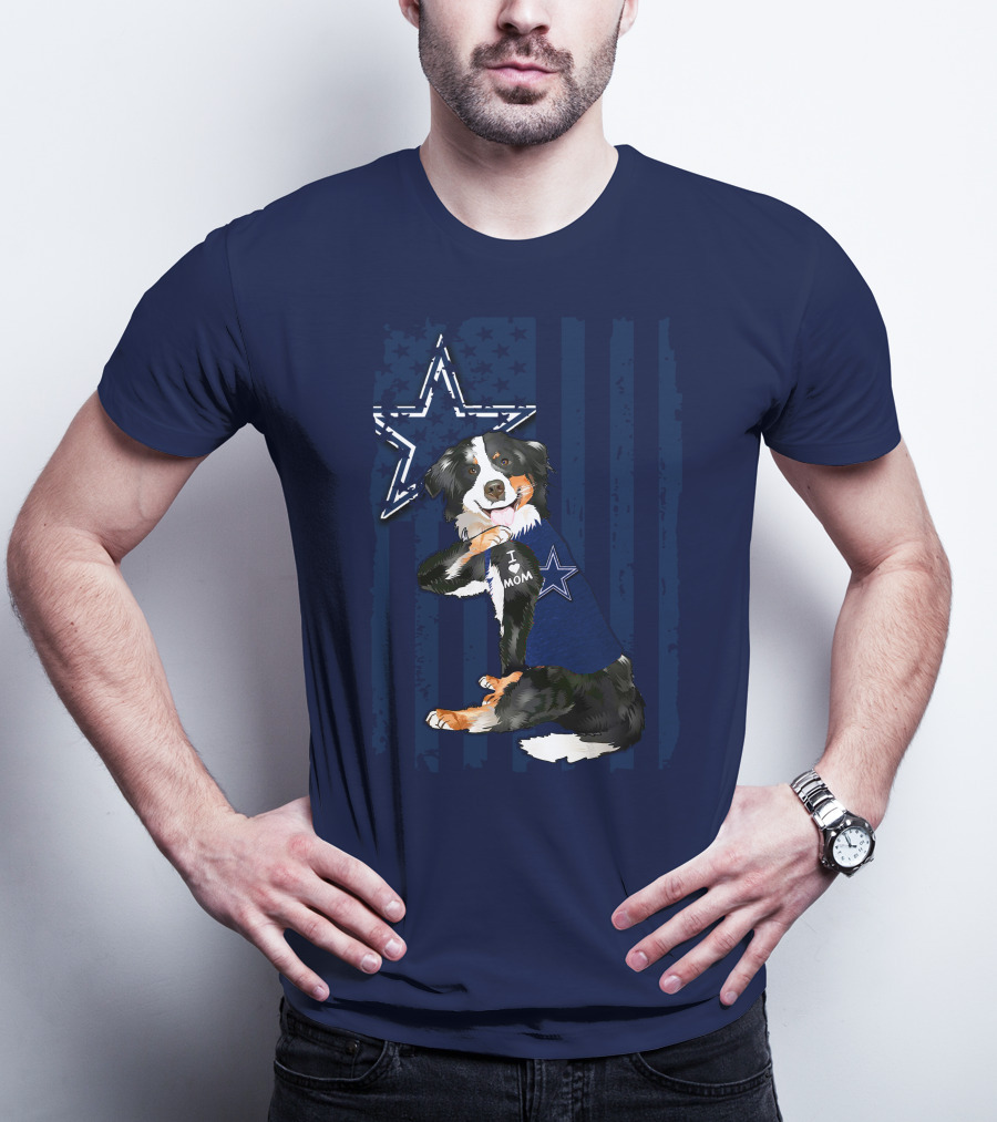 Border Collie I Mom Dallas Cowboys Star T-Shirt