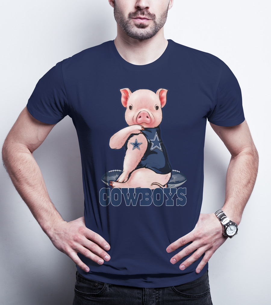 Pig COWBOYS Football Star T-Shirt