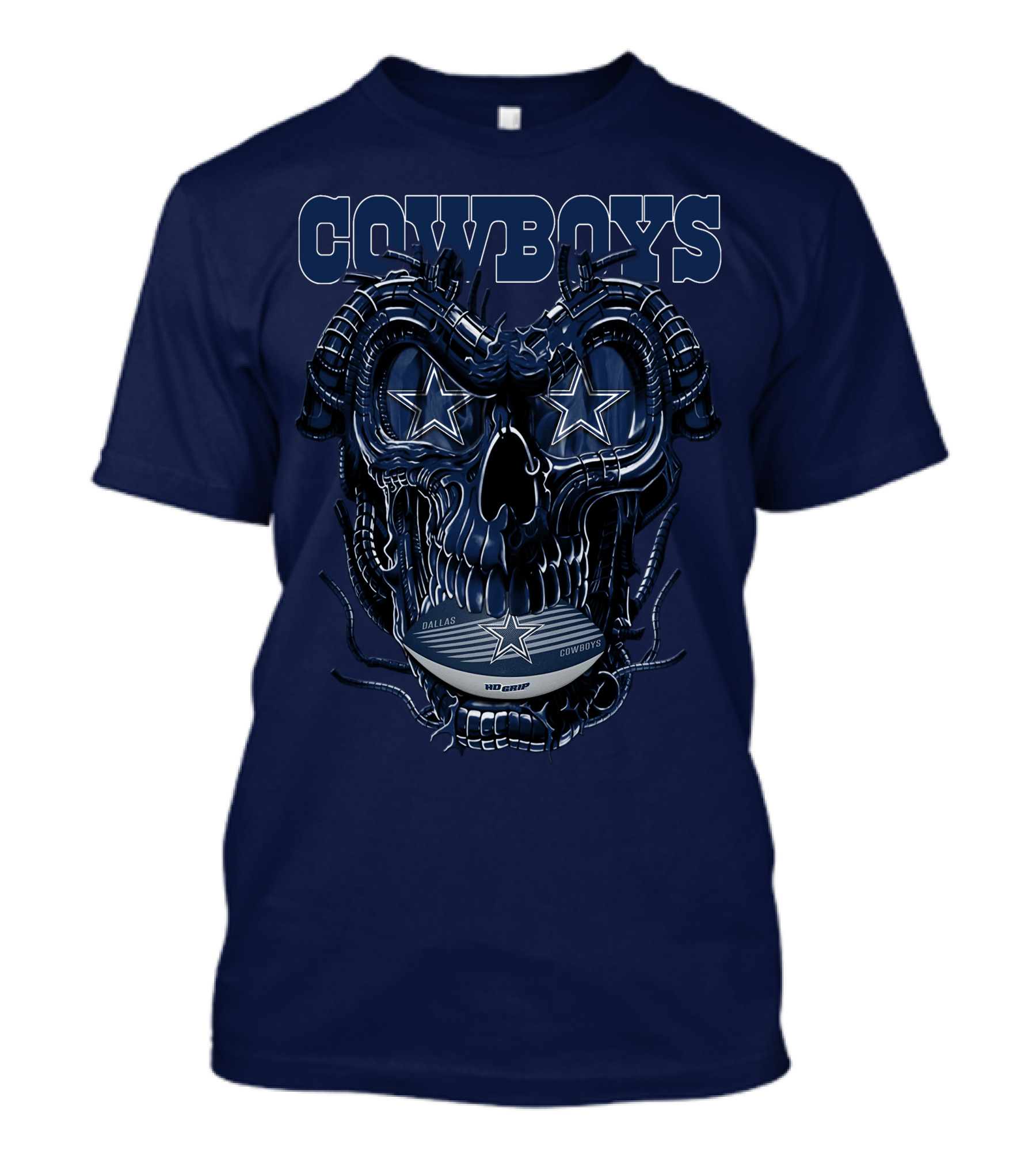 COWBOYS Dragonskull Dallas Football Helmet T-Shirt