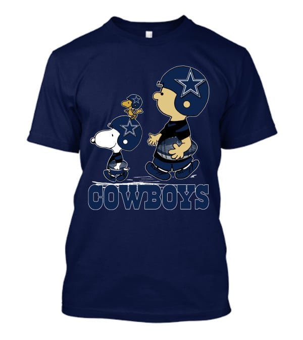 Snoopy Charlie Brown Dallas Cowboys Football Stars T-Shirt