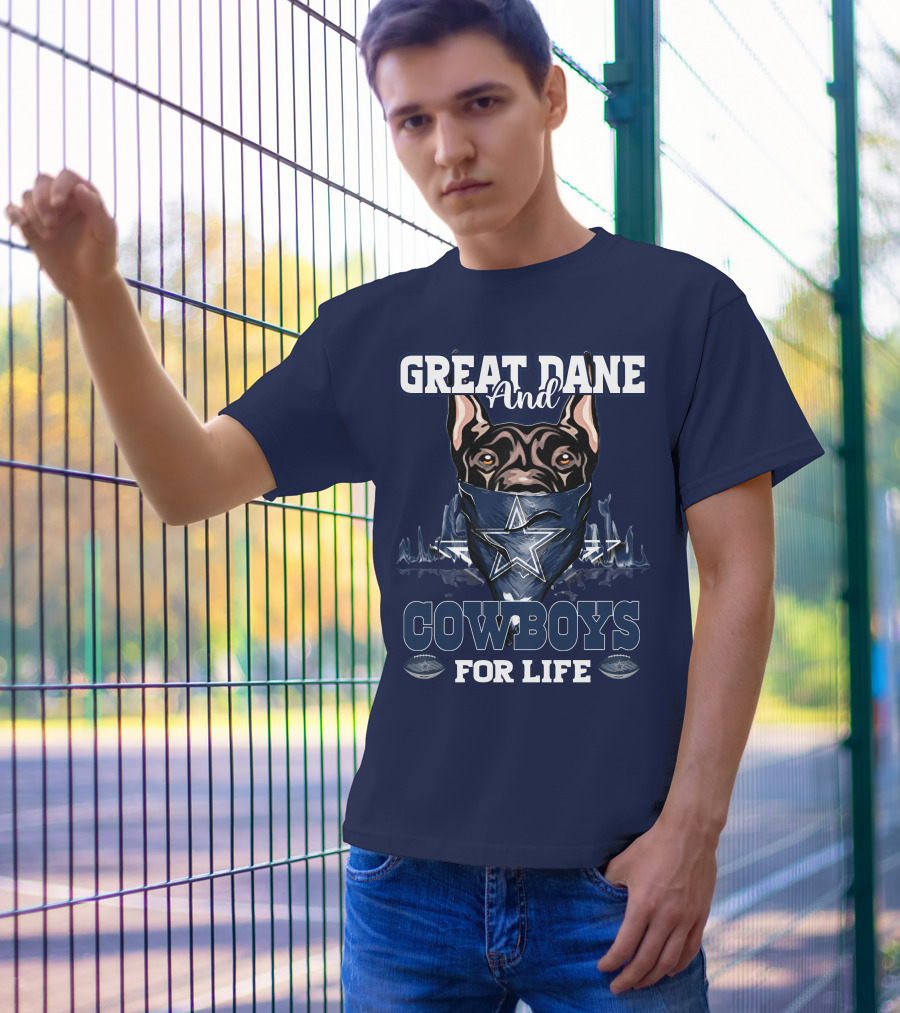 Great Dane And Cowboys For Life T-Shirt