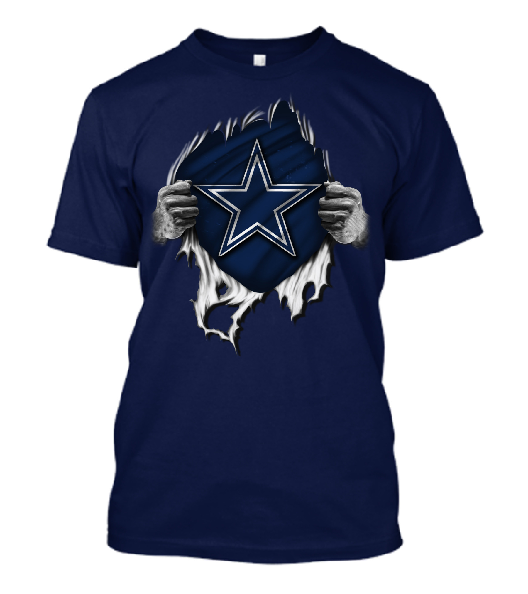 Dallas Cowboys Star Torn Rip Reveal T-Shirt
