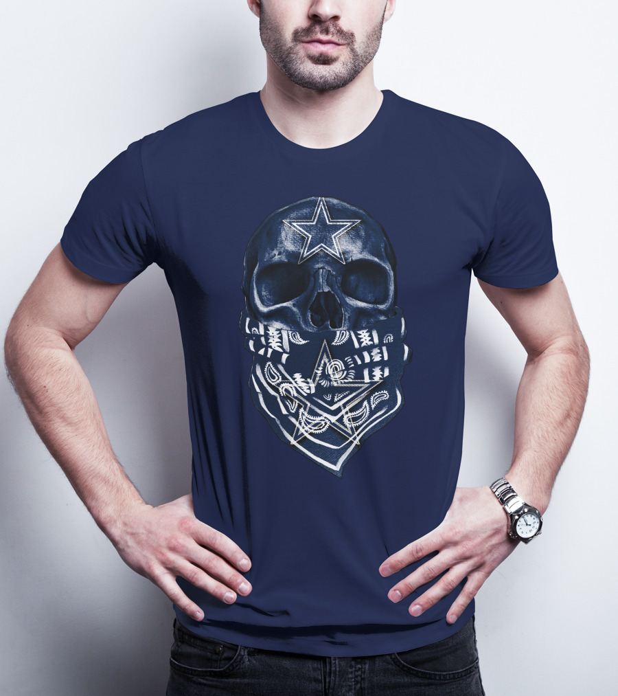Dallas Cowboys Skull Bandana T-Shirt