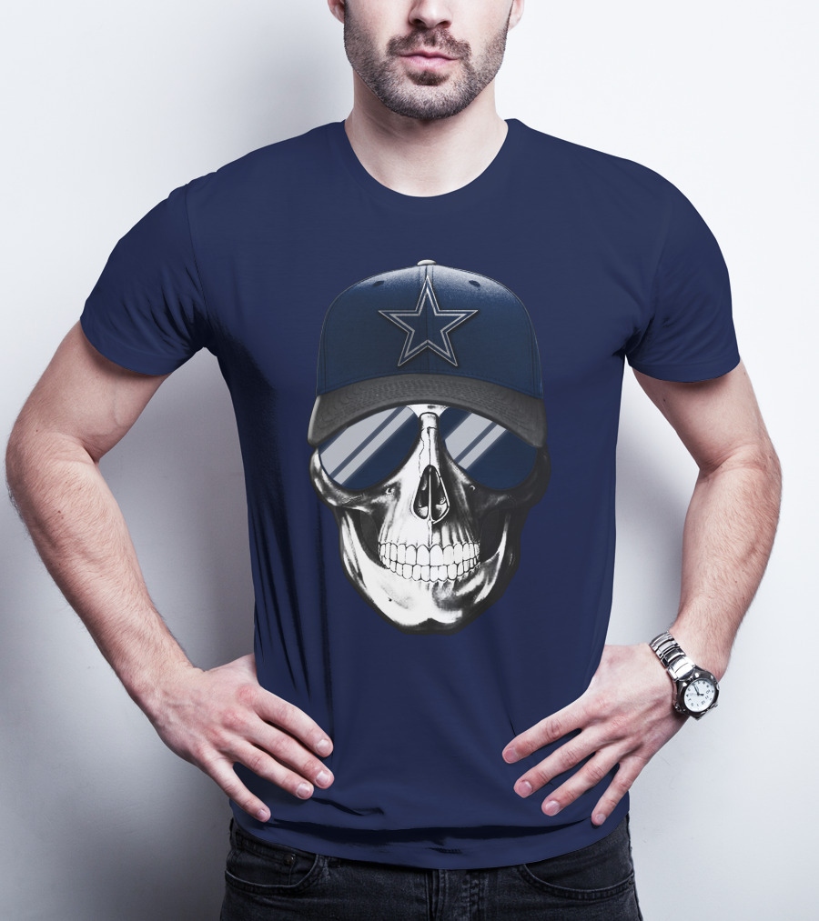 Skull Dallas Cowboys Star Hat Sunglasses T-Shirt