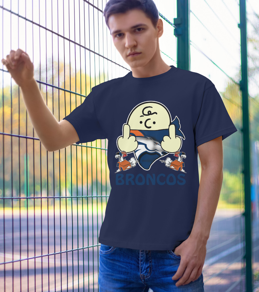 Denver Broncos 28 Iconic Cartoon Characters And Football Team T-Shirt