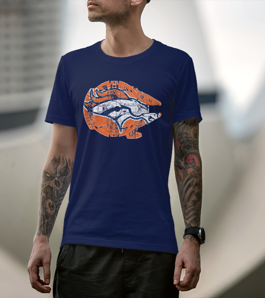 Denver Broncos Star Wars Millennium Falcon T-Shirt