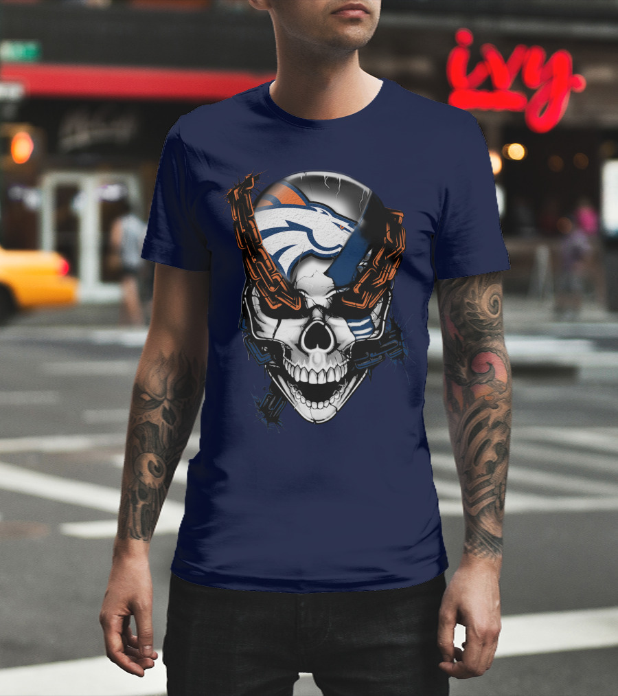 Denver Broncos Skull Logo T-Shirt