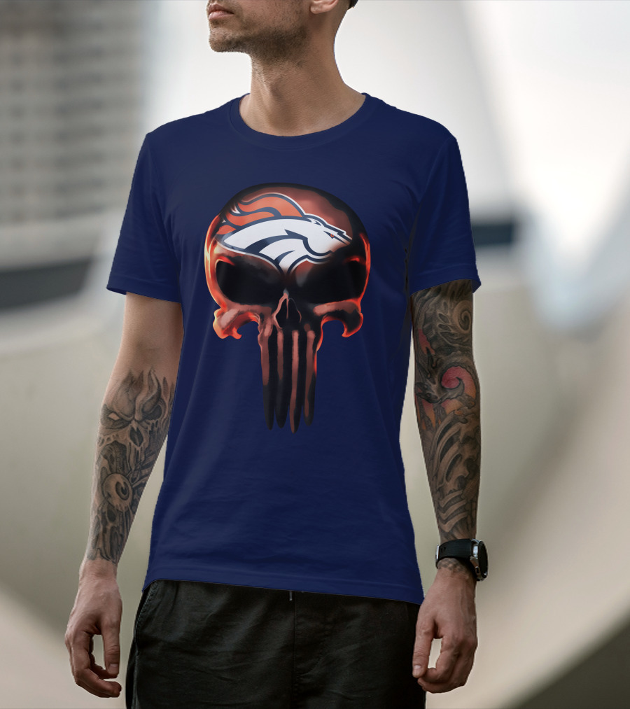 Denver Broncos Skull T-Shirt