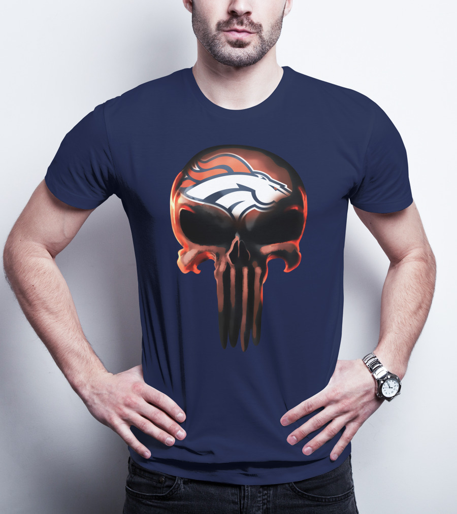 Denver Broncos Skull T-Shirt