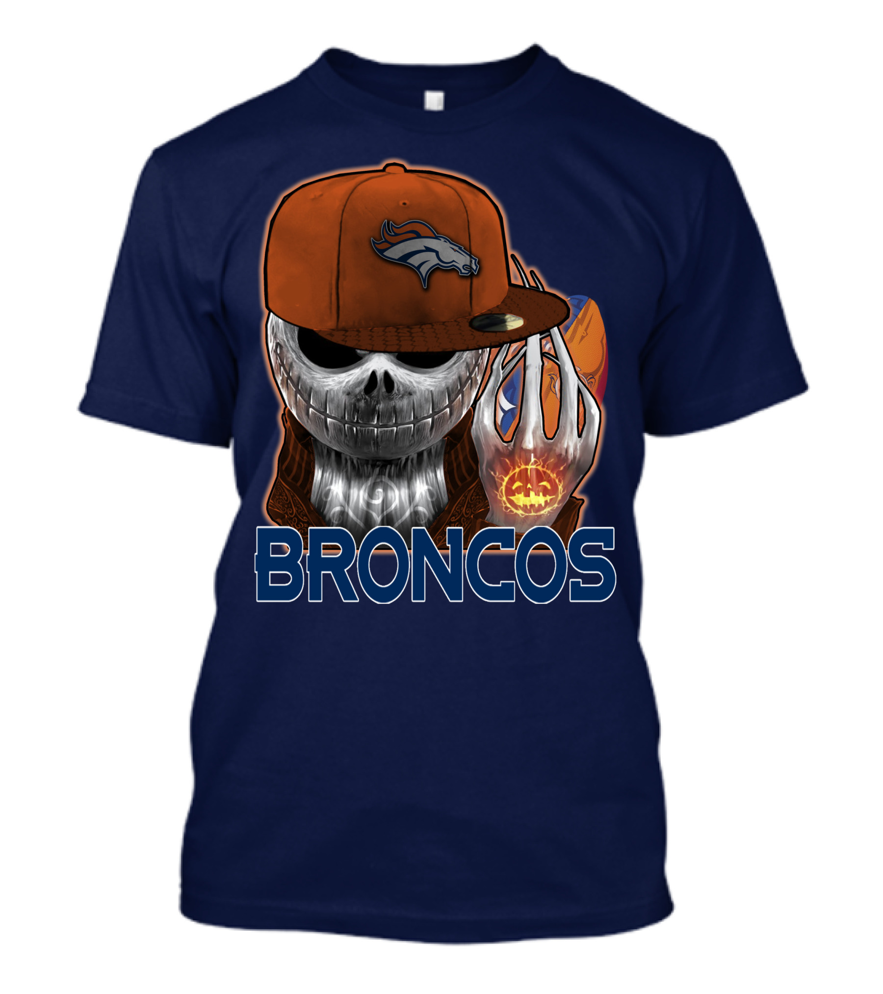 Jackskull Broncos Halloween T-Shirt
