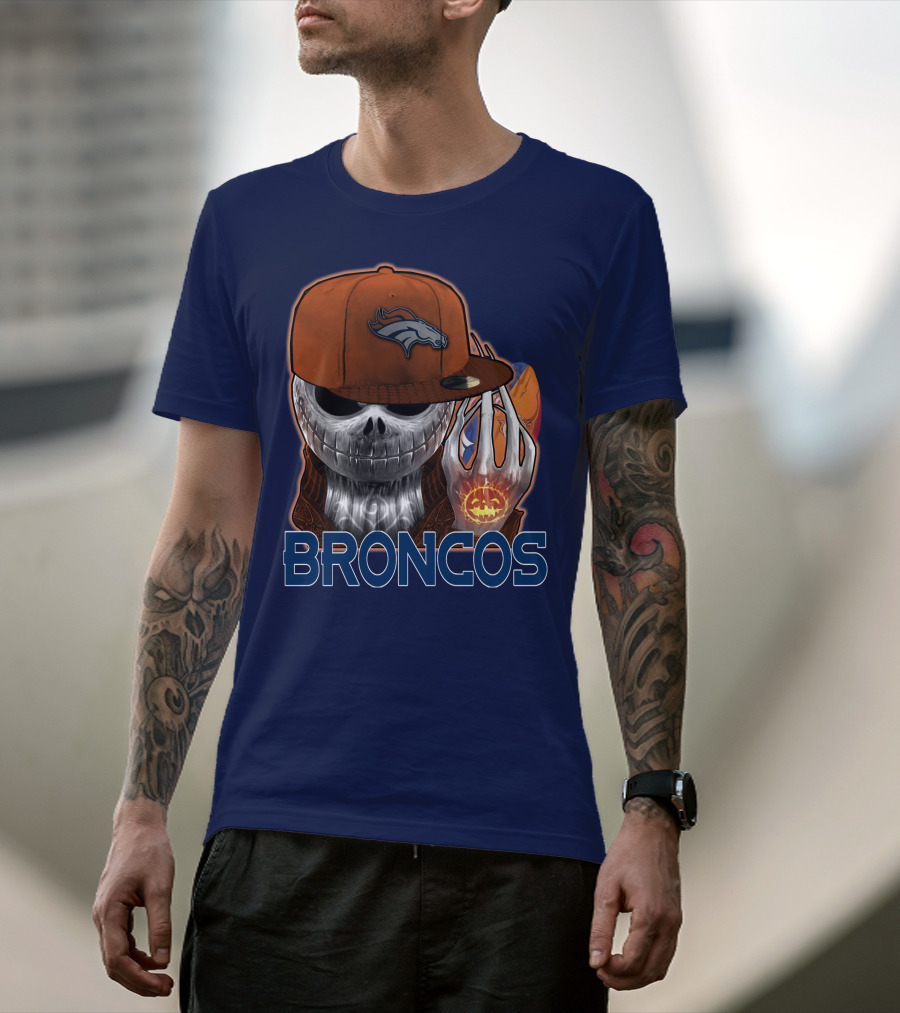 Jackskull Broncos Halloween T-Shirt