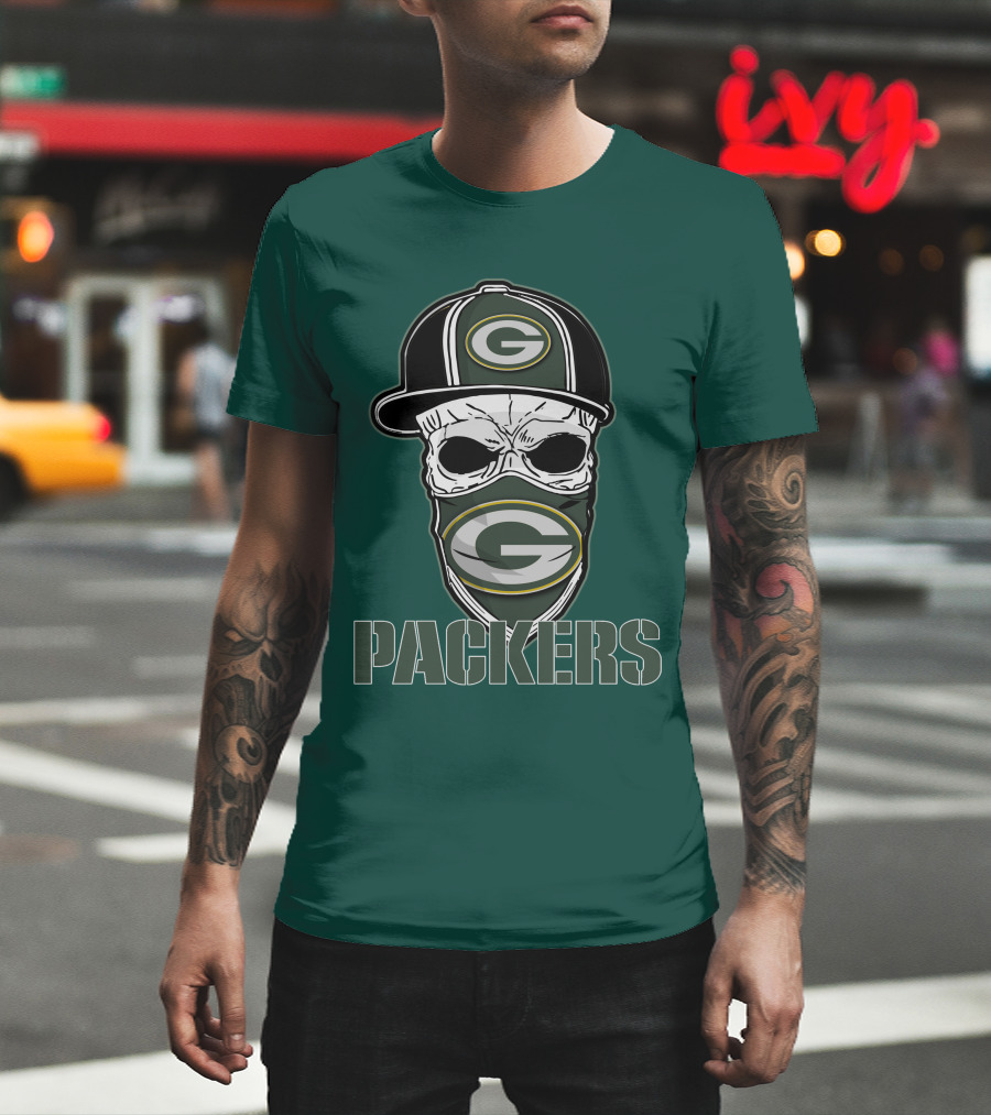 Packers Skull Hat Green Bay Packers T-Shirt