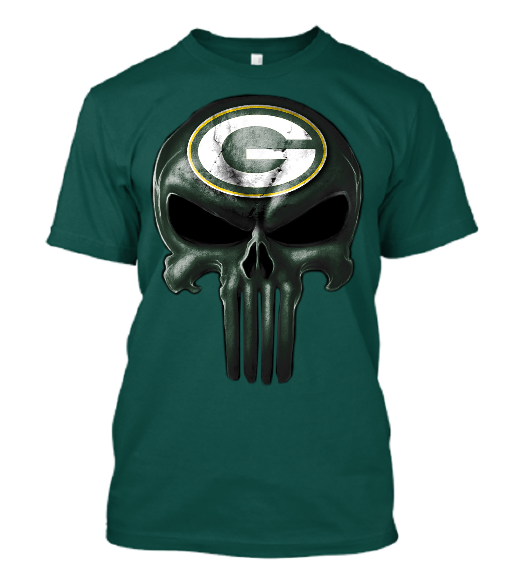 Green Bay Packers Skull T-Shirt