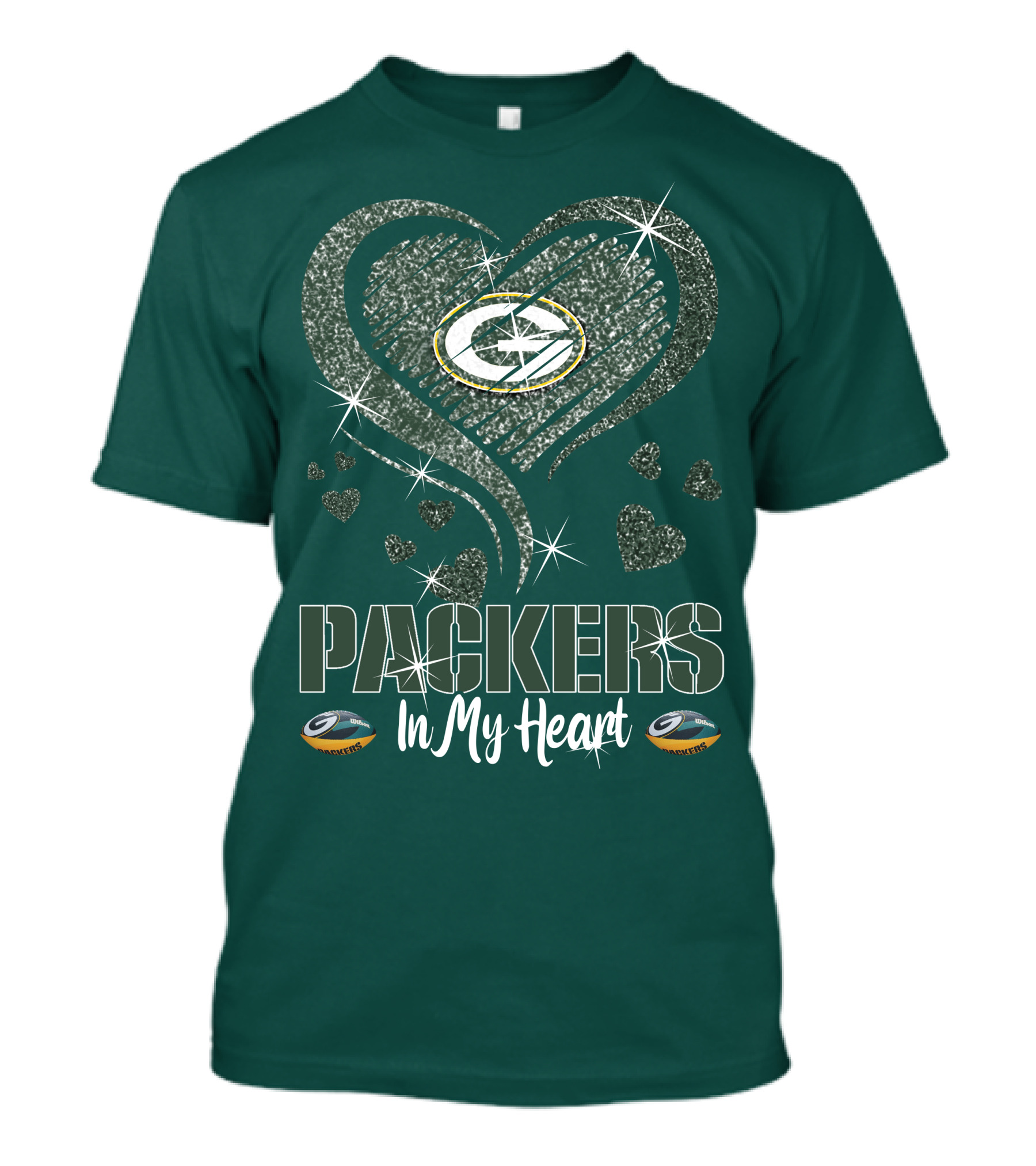Packers In My Heart Green Bay Packers T-Shirt