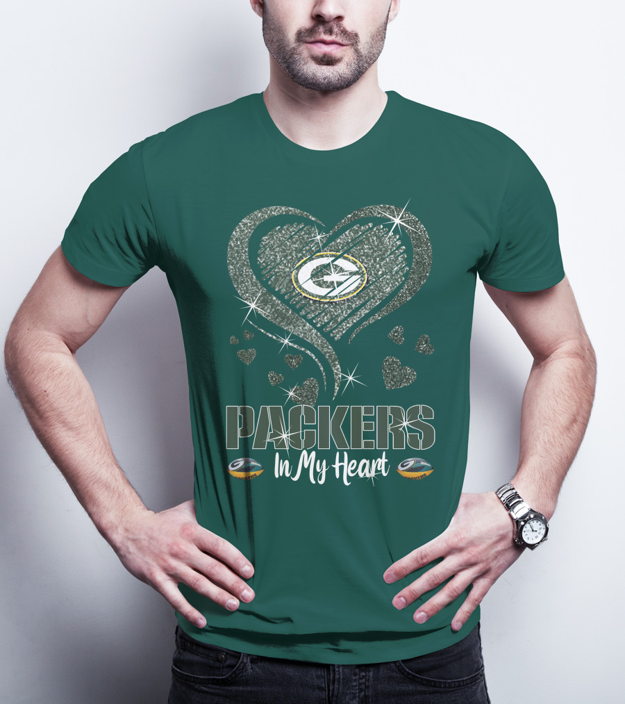 Packers In My Heart Green Bay Packers T-Shirt