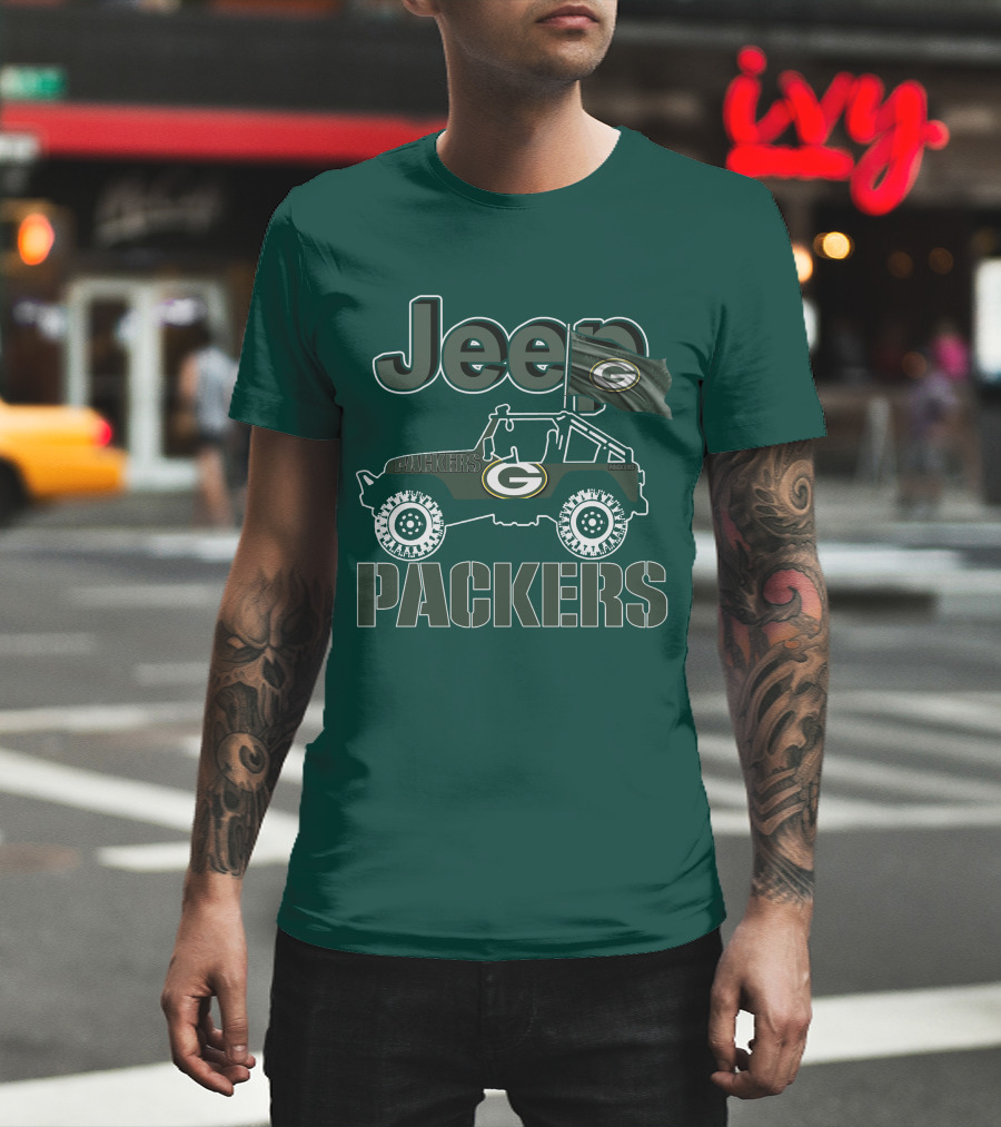Jeep Green Bay Packers Off-Road Adventure Fans T-Shirt