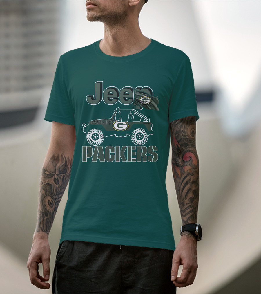 Jeep Green Bay Packers Off-Road Adventure Fans T-Shirt