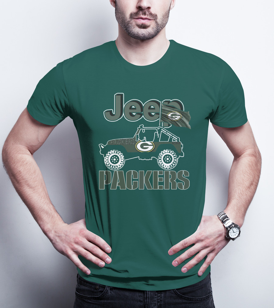 Jeep Green Bay Packers Off-Road Adventure Fans T-Shirt