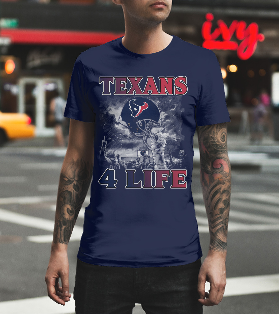 Texans 4 Life Helmet Celebration T-Shirt