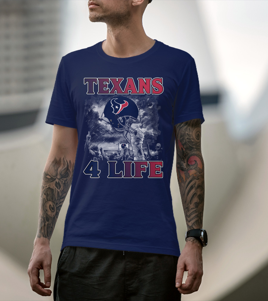 Texans 4 Life Helmet Celebration T-Shirt