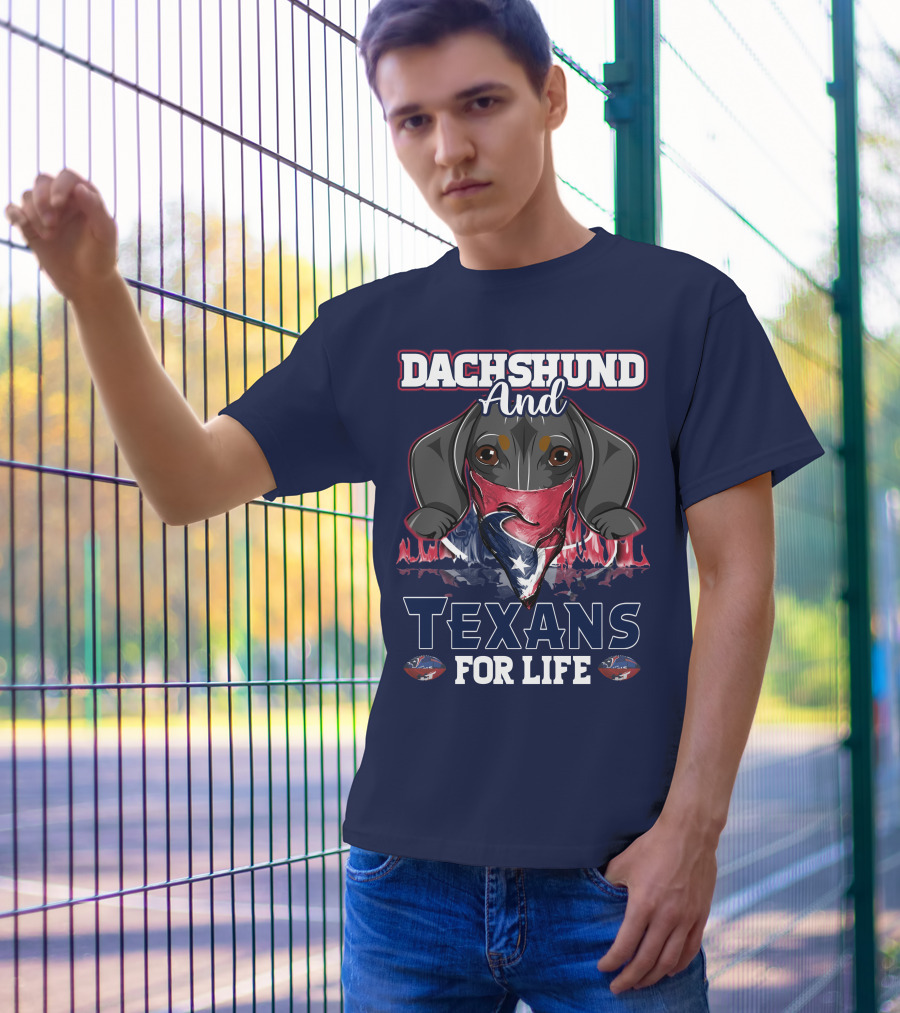 Dachshund And Texans For Life T-Shirt