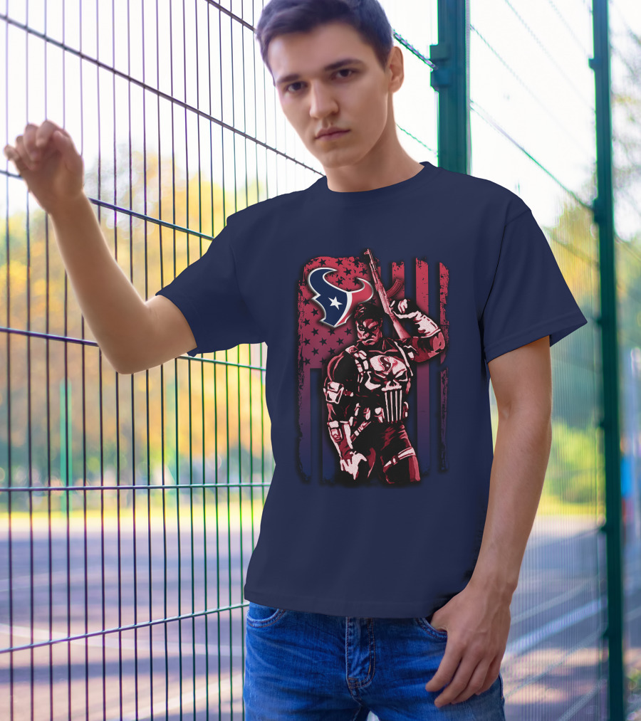 Houston Texans Marvel Punisher Star-Spangled Hero T-Shirt