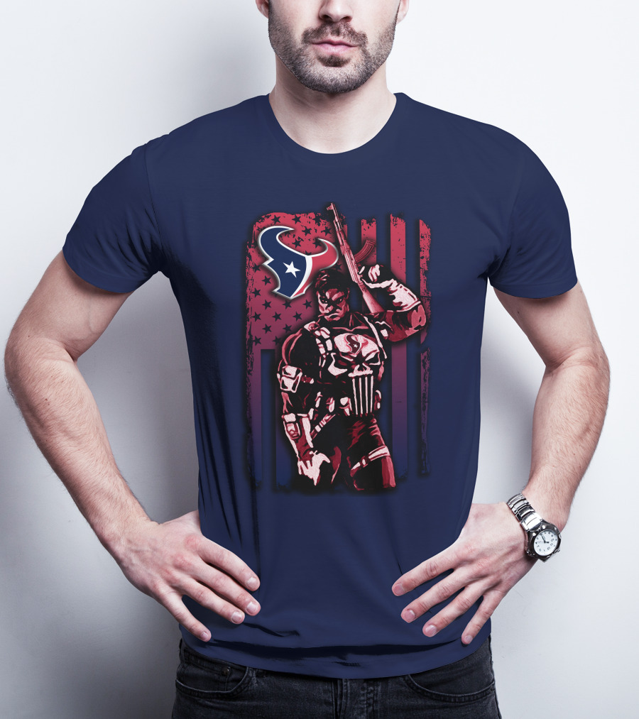 Houston Texans Marvel Punisher Star-Spangled Hero T-Shirt