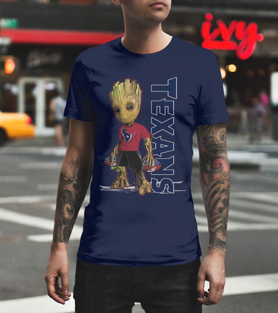 Groot Houston Texans NFL Team Fan Mascot T-Shirt