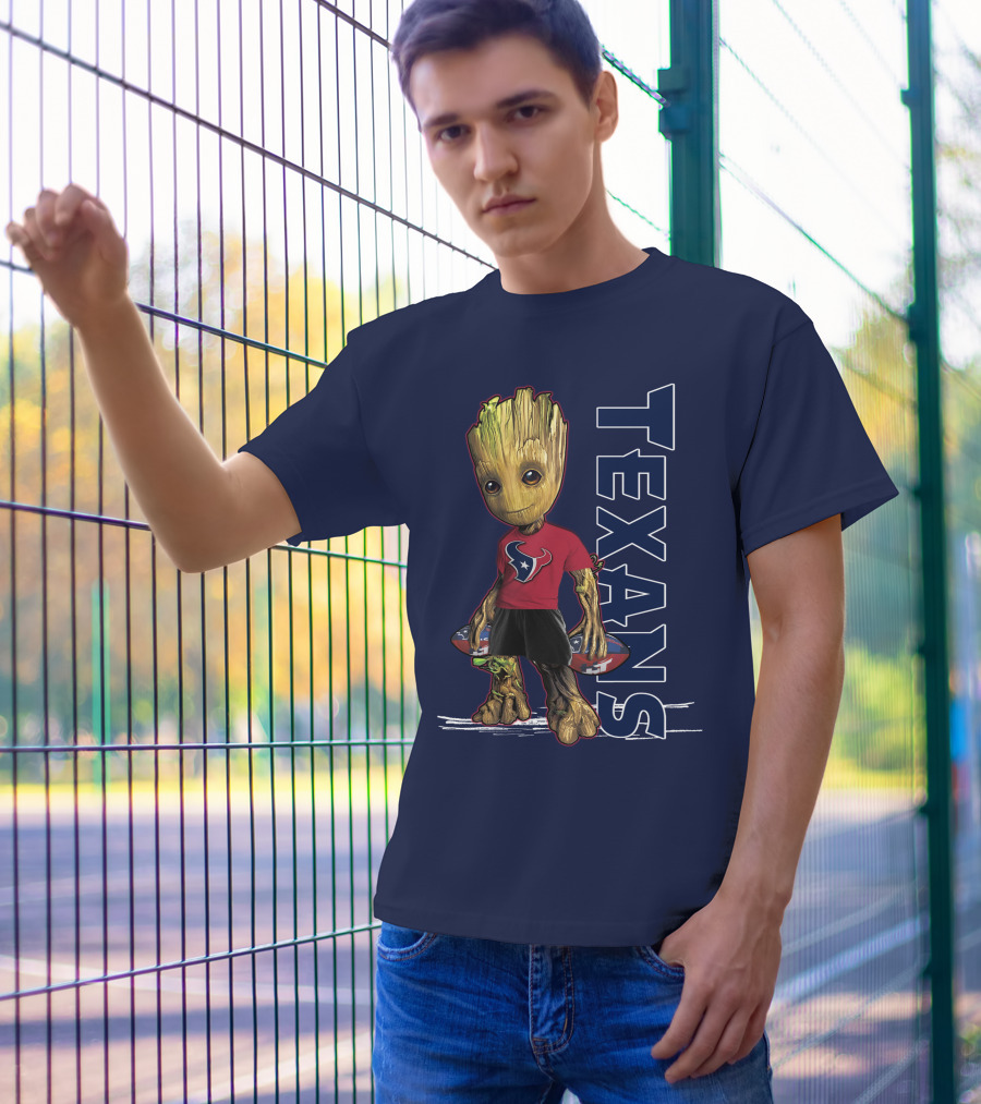 Groot Houston Texans NFL Team Fan Mascot T-Shirt