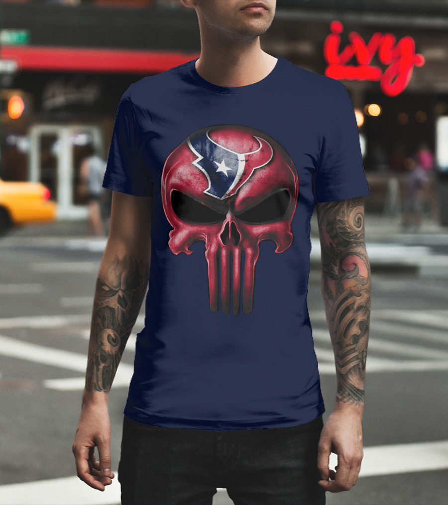 Punisher Skull Houston Texans T-Shirt