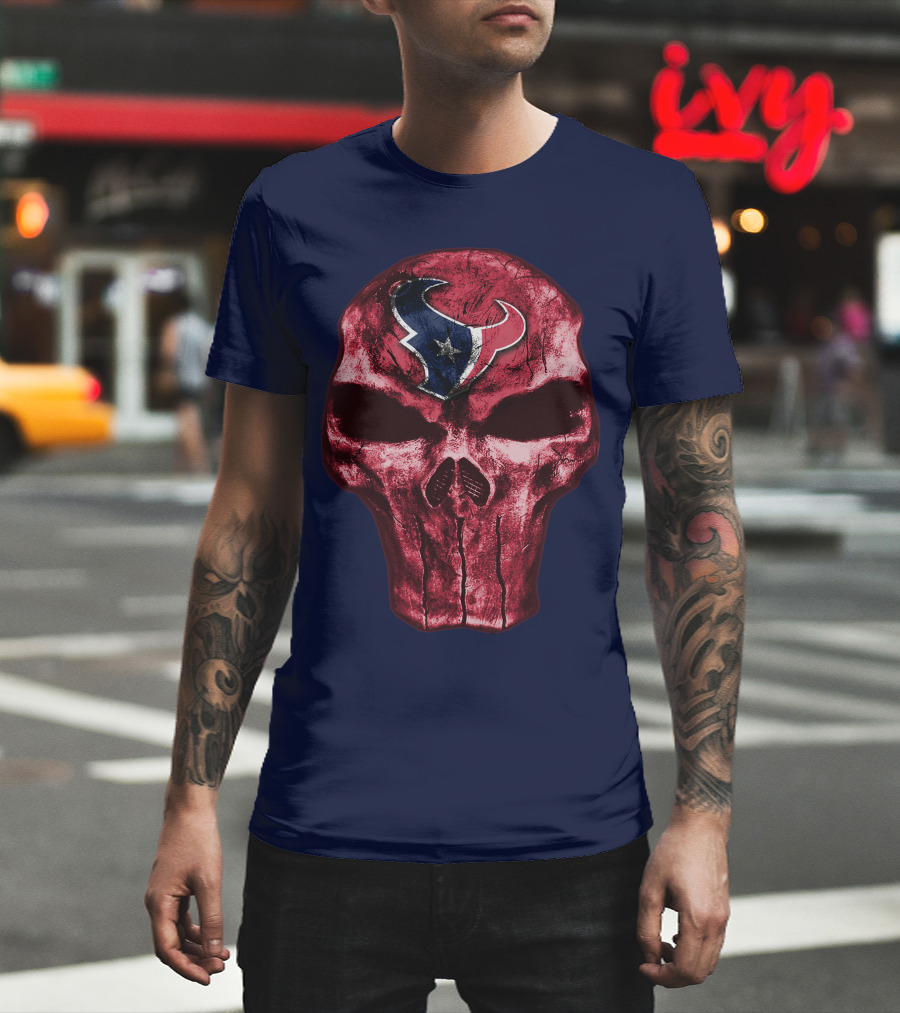 Houston Texans Skull Emblem T-Shirt