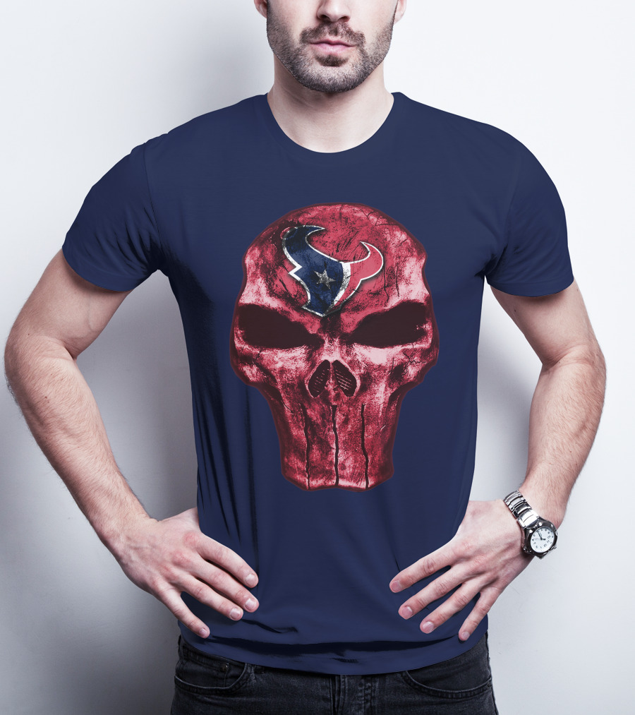 Houston Texans Skull Emblem T-Shirt