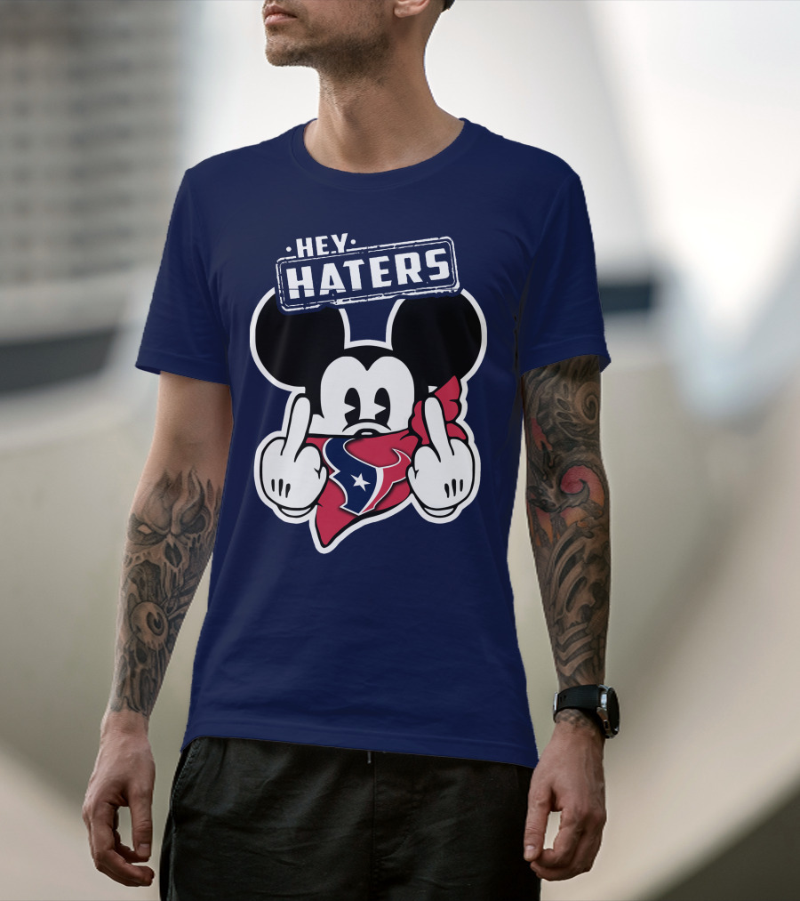 Hey Haters Mick Houston Texans Bandana Display T-Shirt