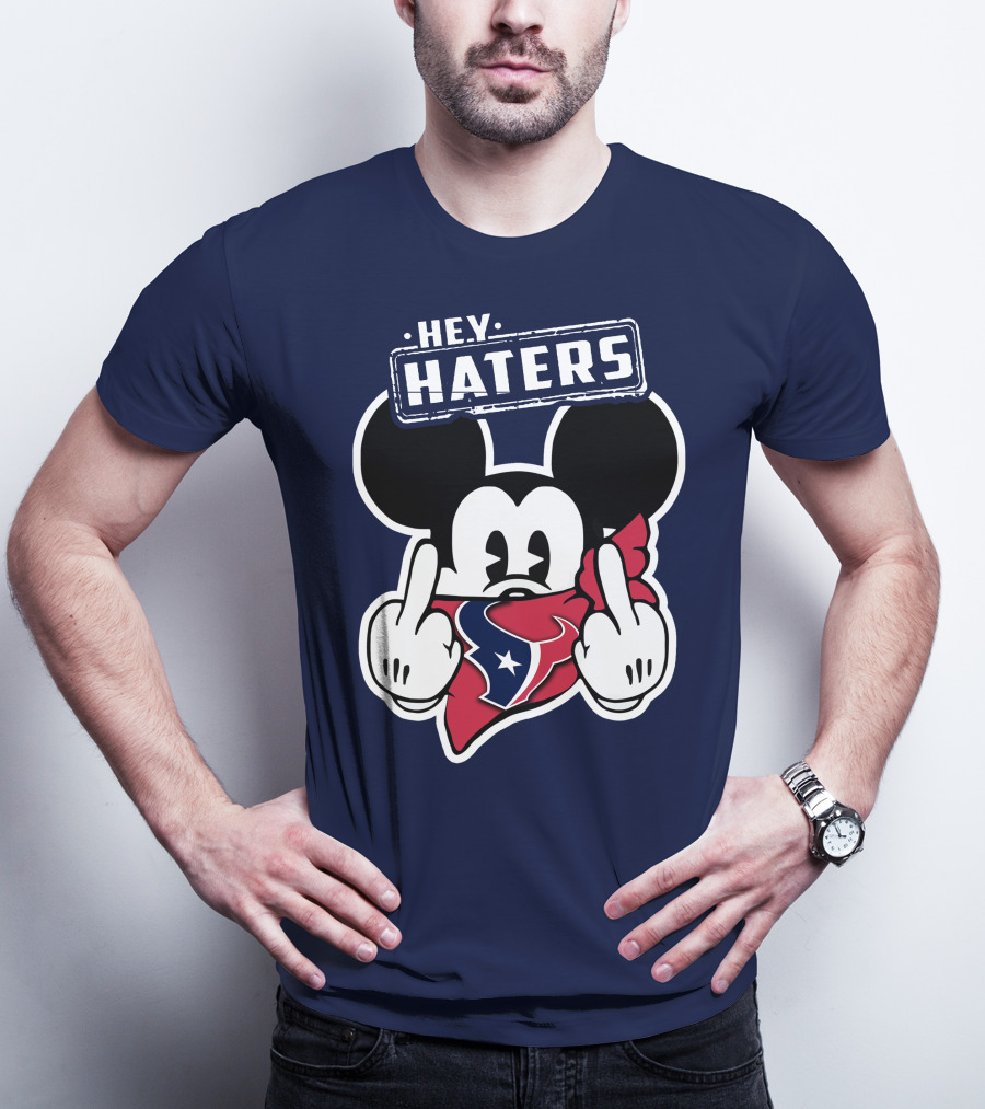 Hey Haters Mick Houston Texans Bandana Display T-Shirt