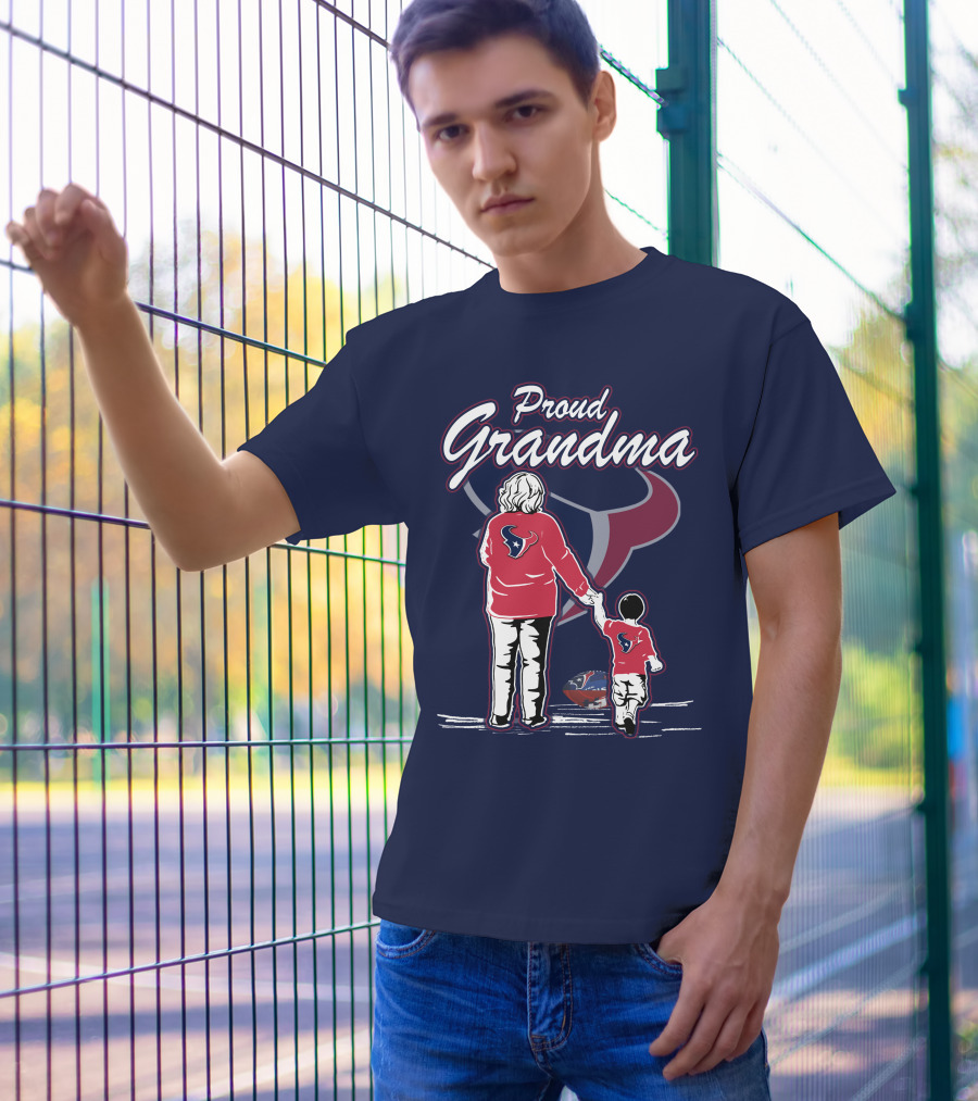 Proud Grandma Houston Texans Fan Family Football T-Shirt